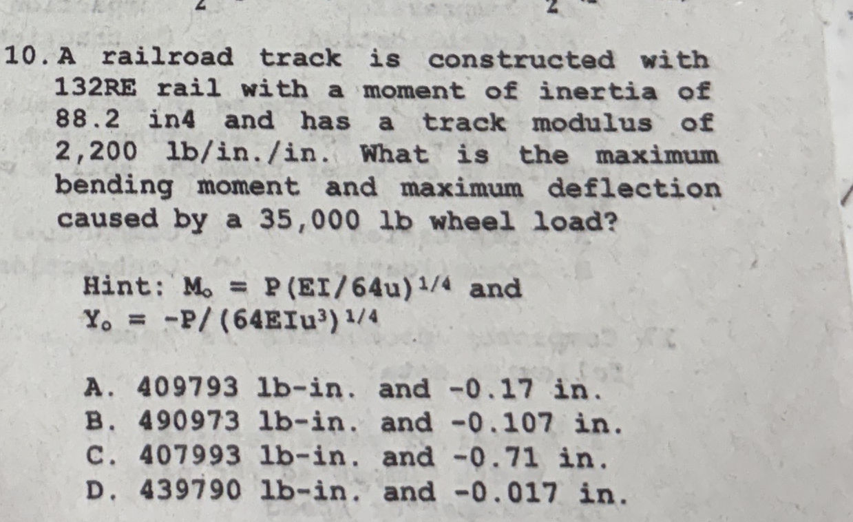 A railroad track is constructed with 132RE