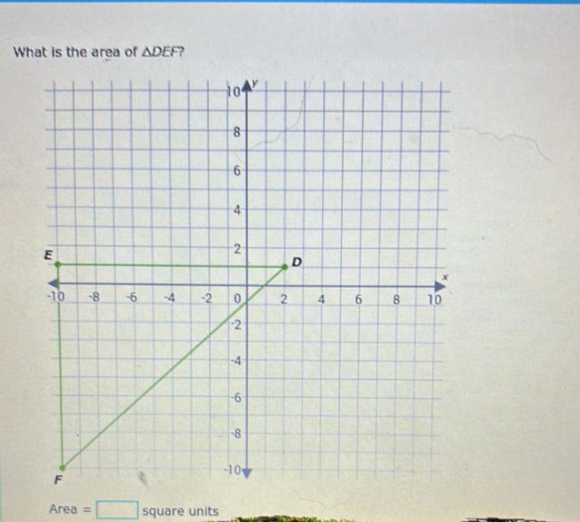 What is the area of $ DEF$? The image