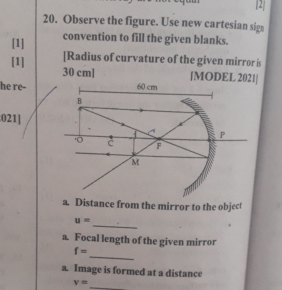 20. Observe the figure. Use new cartesian | StudyX