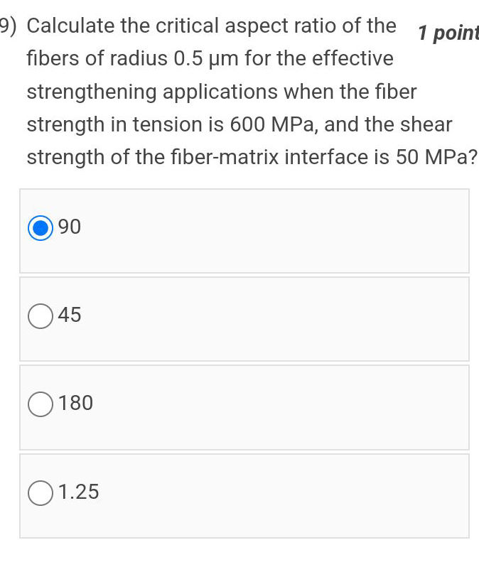 9) Calculate the critical aspect ratio of | StudyX