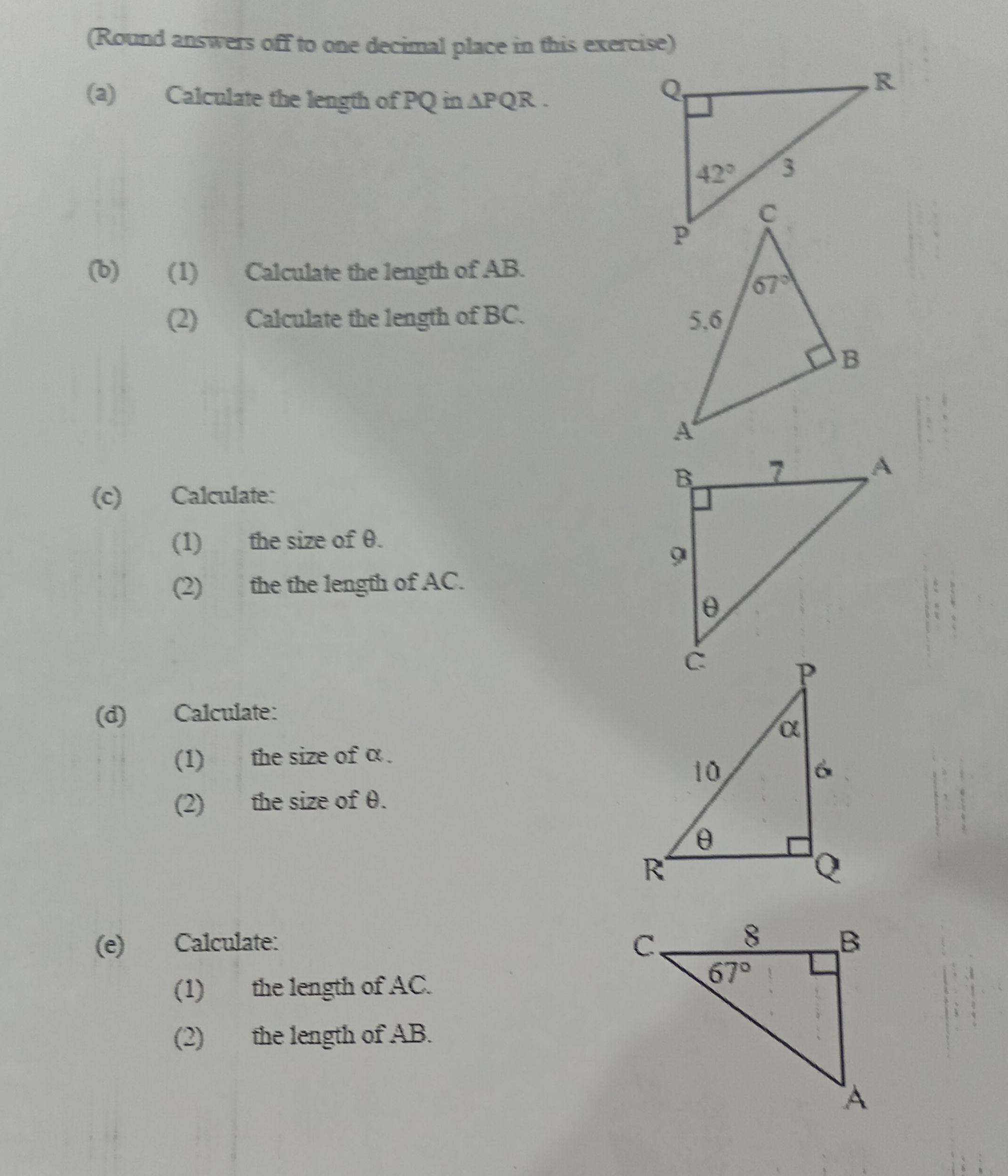 (a) Calculate the length of PQ in ΔPQR. (b) | StudyX