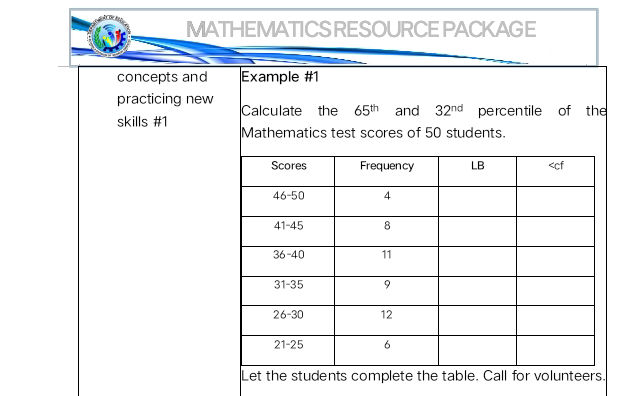 Example #1 Calculate the 65th and 32nd | StudyX