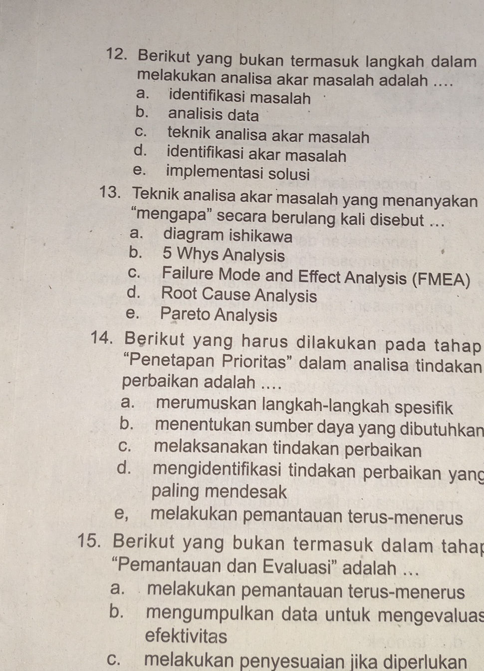 12. Berikut yang bukan termasuk langkah | StudyX