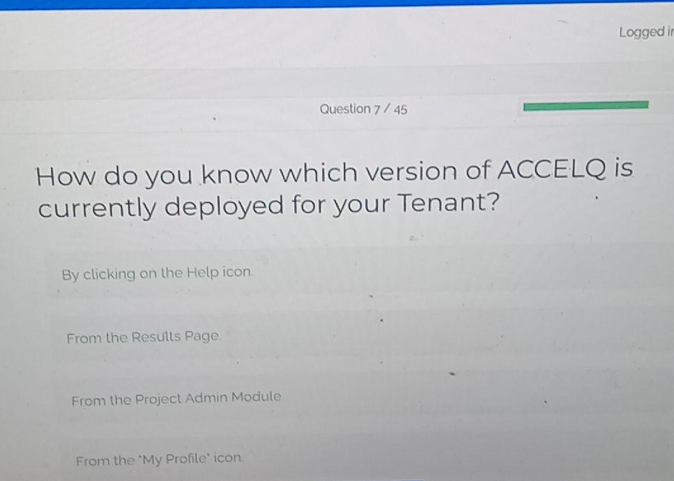 How do you know which version of ACCELQ is | StudyX