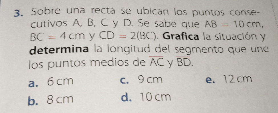 3. Sobre una recta se ubican los puntos | StudyX