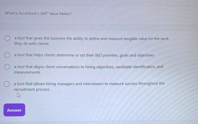 What is Accenture's 360° Value Meter? a tool