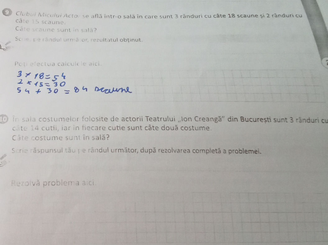 9. Clubul Micului Actor se află într-o sală | StudyX