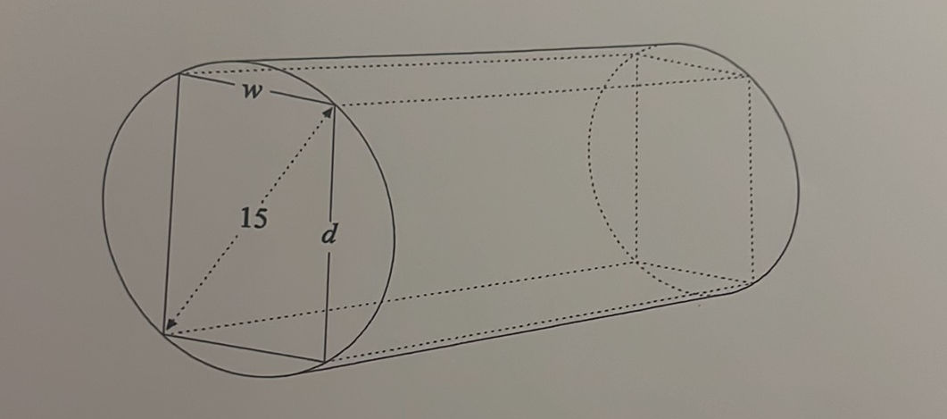 The image shows a cylinder with a rectangle | StudyX