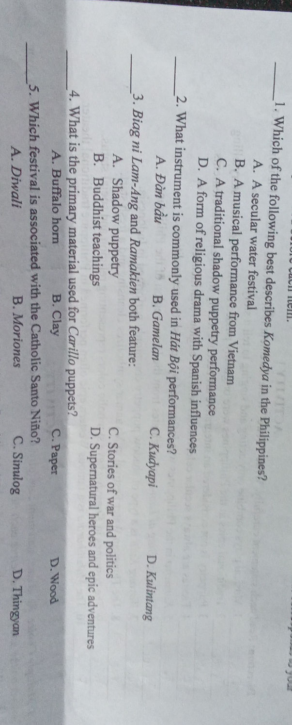 1. Which of the following best describes | StudyX