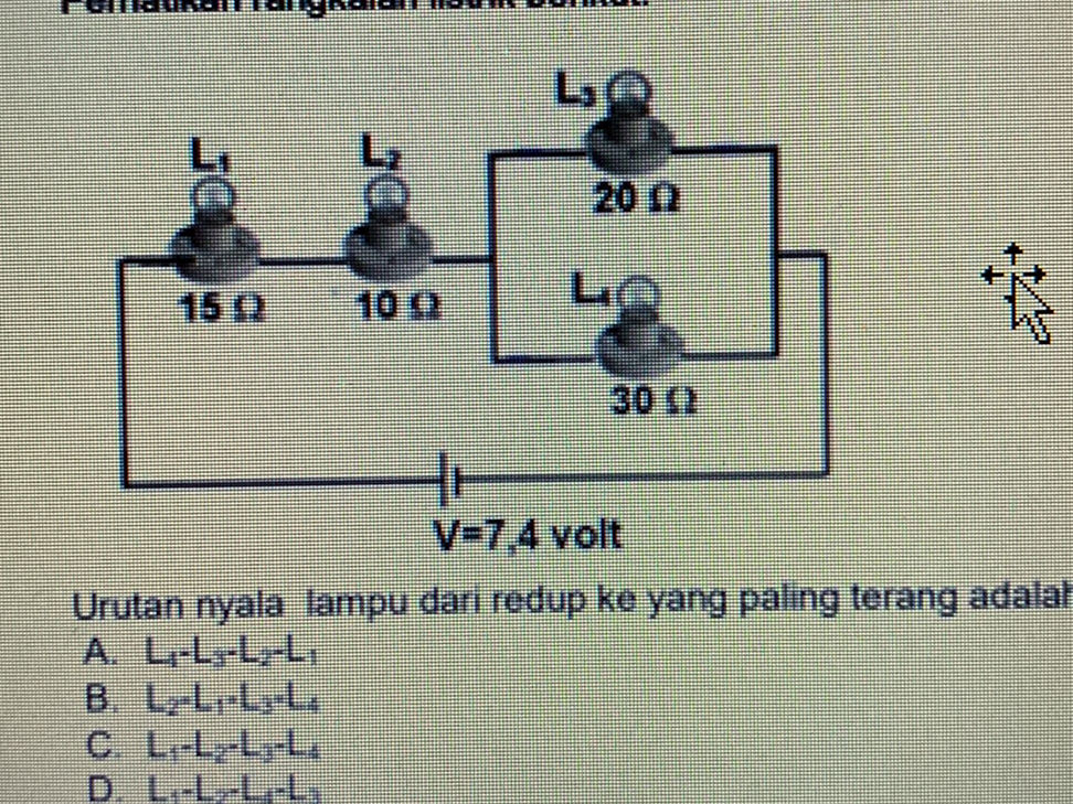 Perhatikan rangkaian listrik berikut: L1 | StudyX