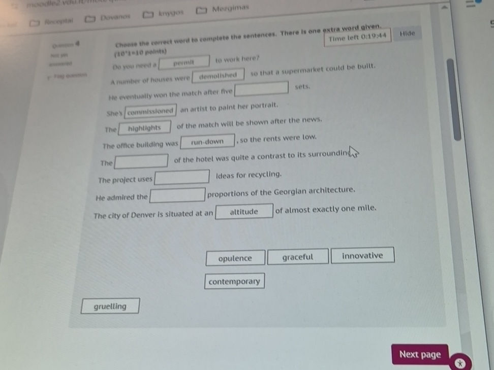 Choose the correct word to complete the | StudyX