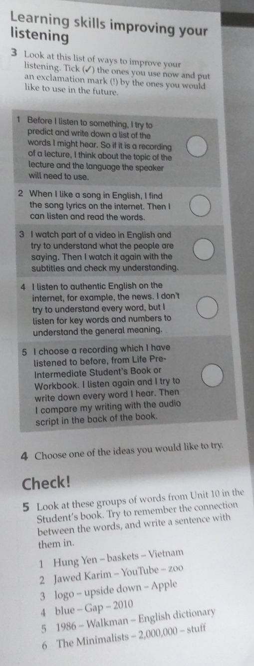 3 Look at this list of ways to improve your | StudyX