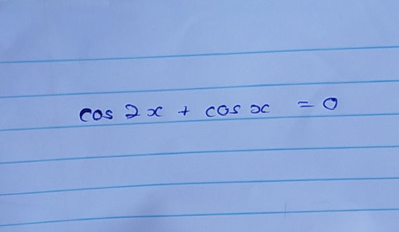 Solving trigonometric equation cos 2x + cos | StudyX