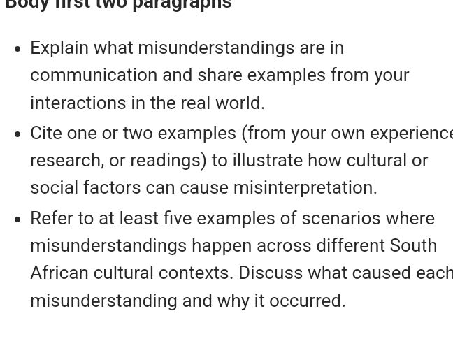 Explain what misunderstandings are in | StudyX