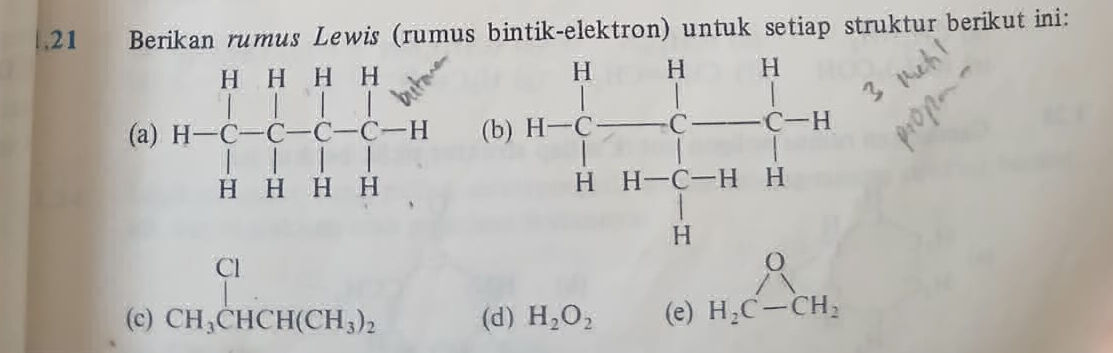 Berikan rumus Lewis (rumus bintik-elektron) | StudyX