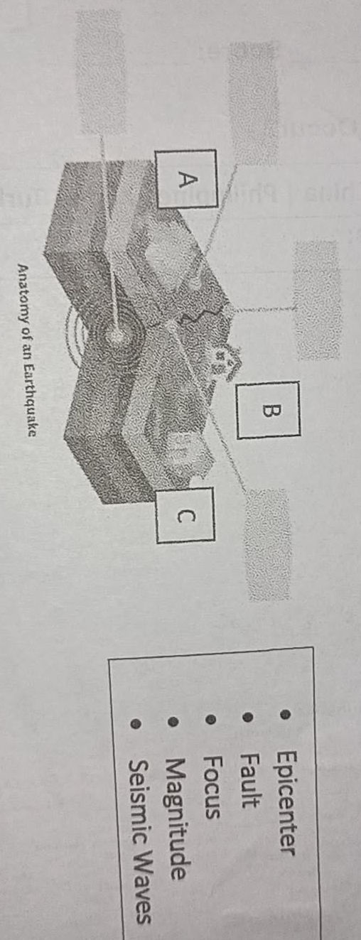 Anatomy of an Earthquake * Epicenter * | StudyX