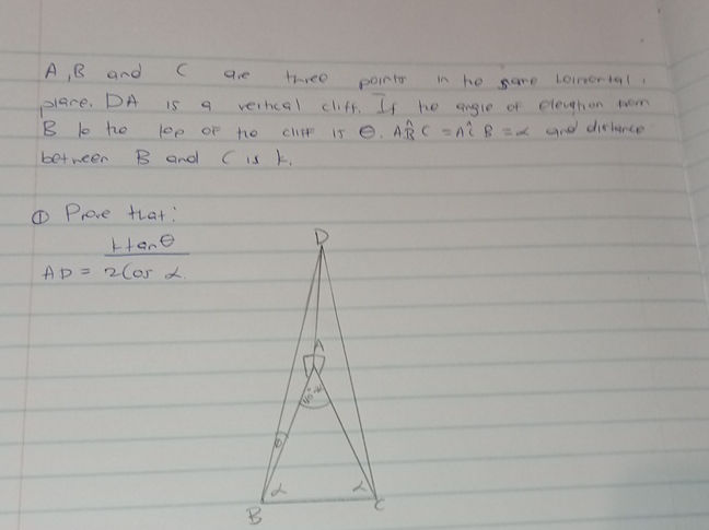 A, B and C are three points in the same | StudyX