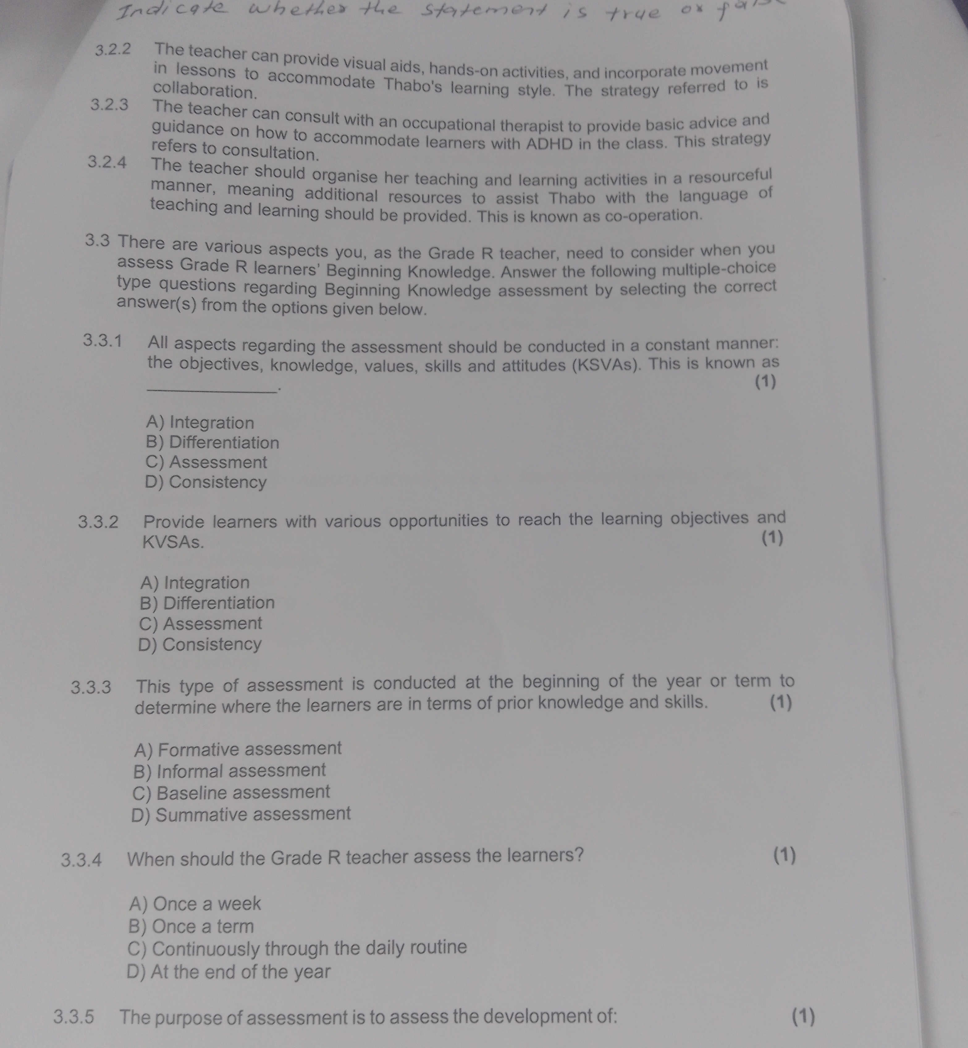3.3.1 All aspects regarding the assessment | StudyX