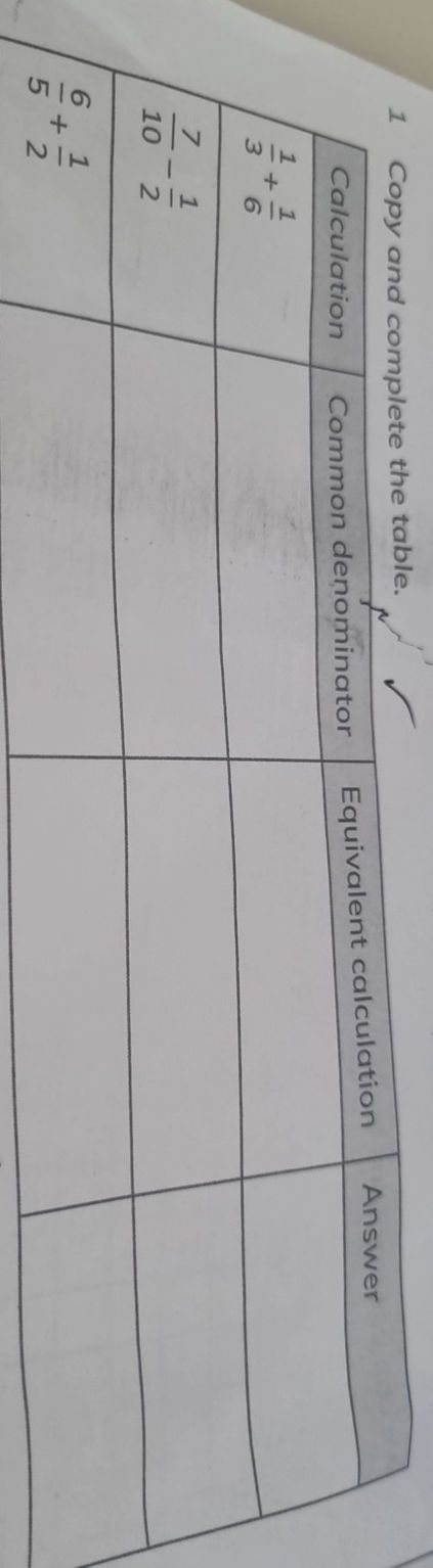 1. Copy and complete the table. | | StudyX
