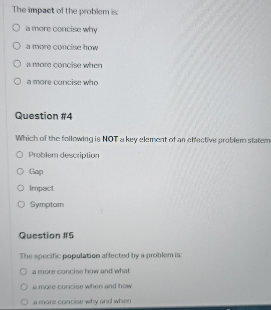 The impact of the problem is: a more | StudyX