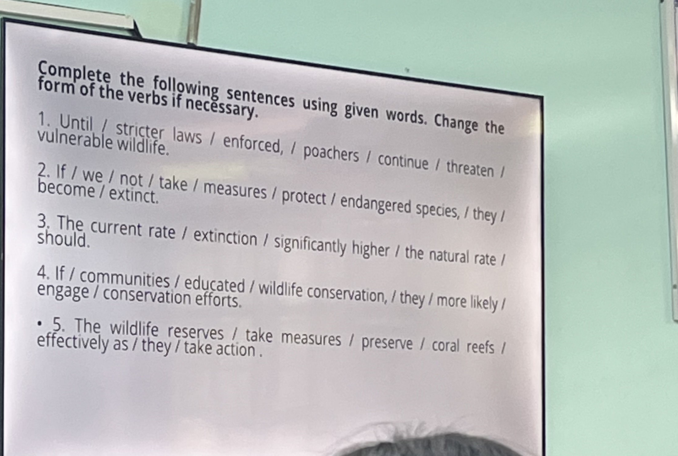 Complete the following sentences using given | StudyX