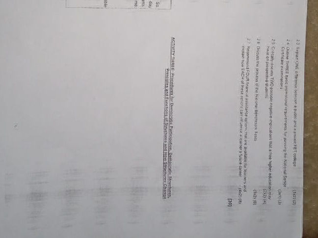 2.3 Explain ONE difference between a public | StudyX
