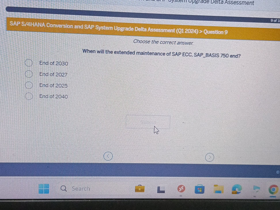 When will the extended maintenance of SAP | StudyX