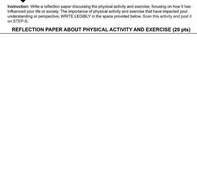 Instruction: Write a reflection paper | StudyX