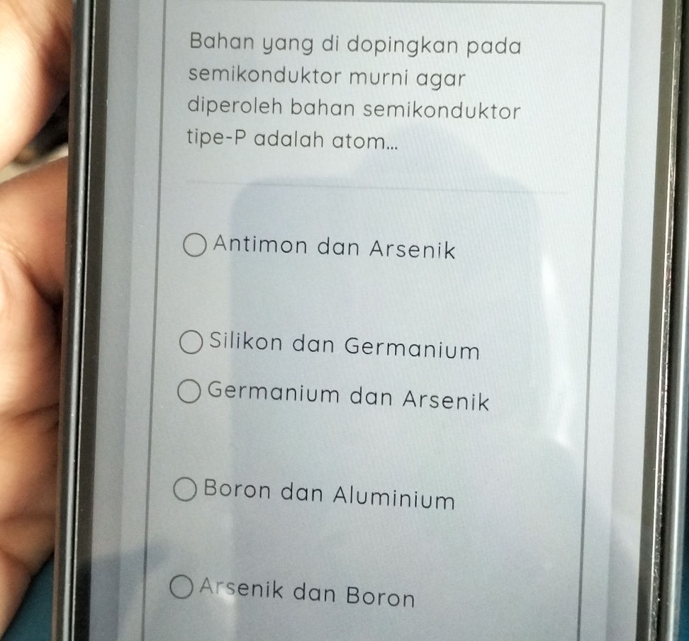 Bahan yang di dopingkan pada semikonduktor | StudyX