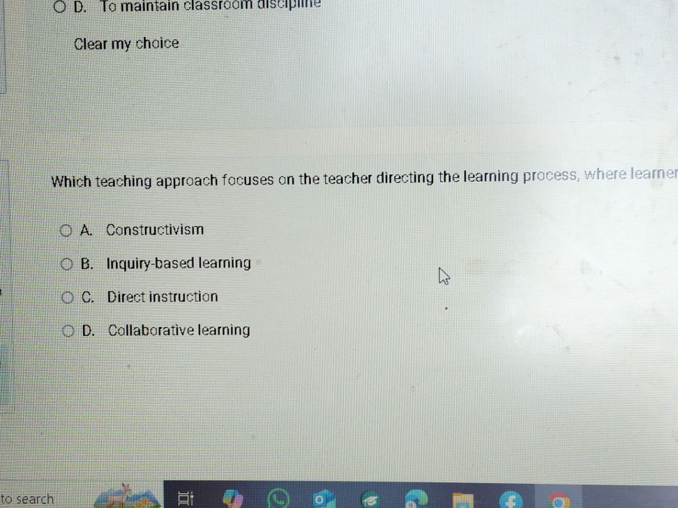 Which teaching approach focuses on the | StudyX