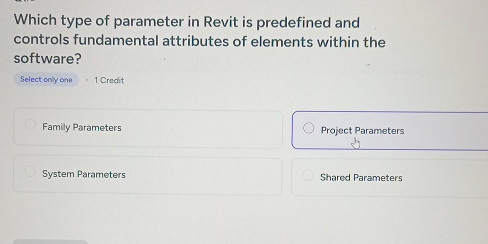 Which type of parameter in Revit is | StudyX