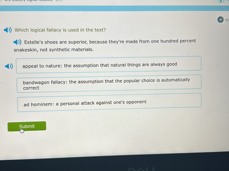 Which logical fallacy is used in the text? | StudyX