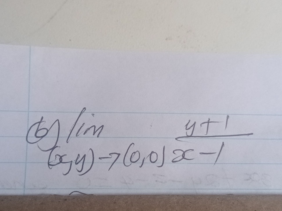 Calculate the limit of (y+1)/(x-1) as (x, y) | StudyX