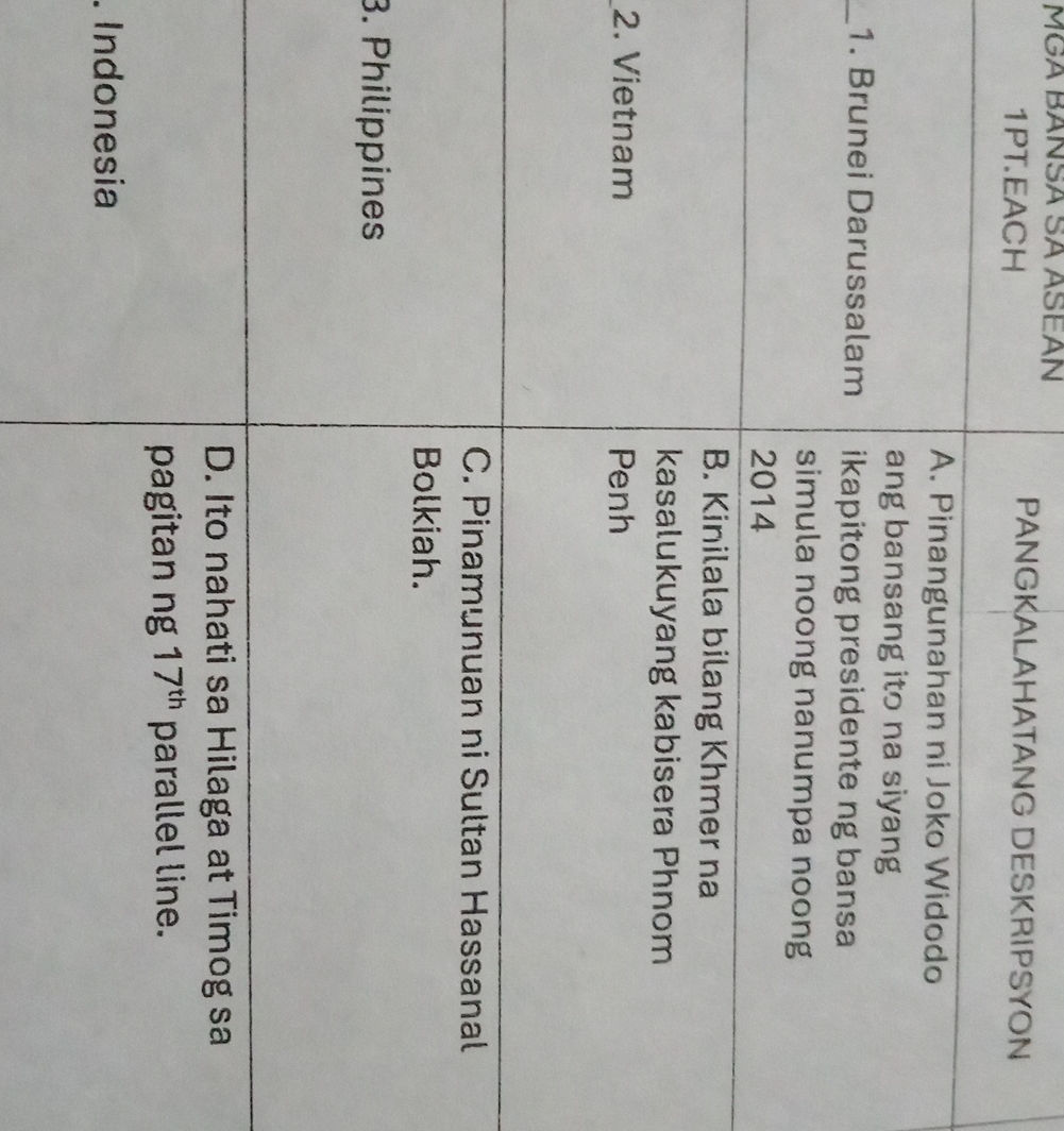 MGA BANSA SA ASEAN 1PT.EACH | | | StudyX