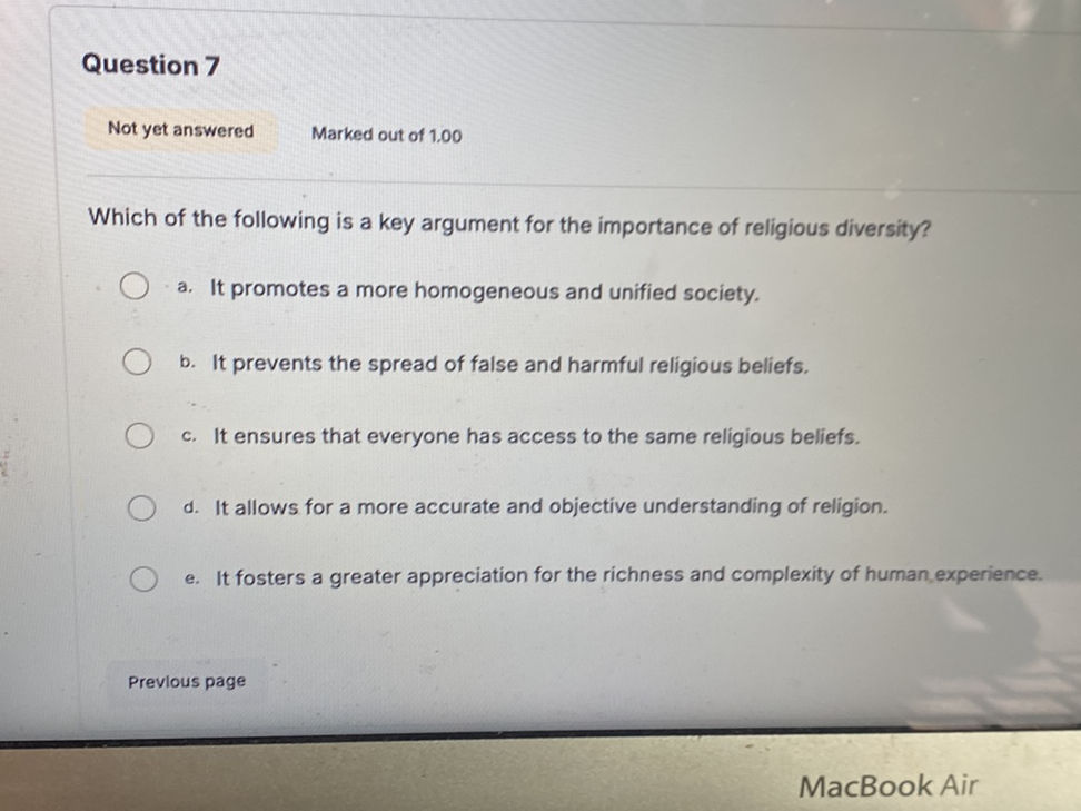 Which of the following is a key argument for | StudyX