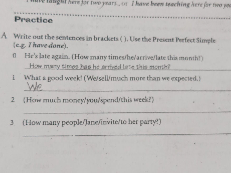 A Write out the sentences in brackets (). | StudyX
