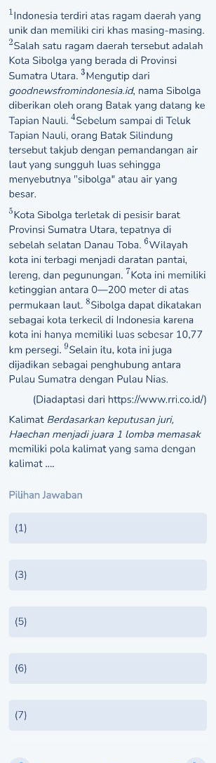 Kalimat Berdasarkan keputusan juri, Haechan | StudyX