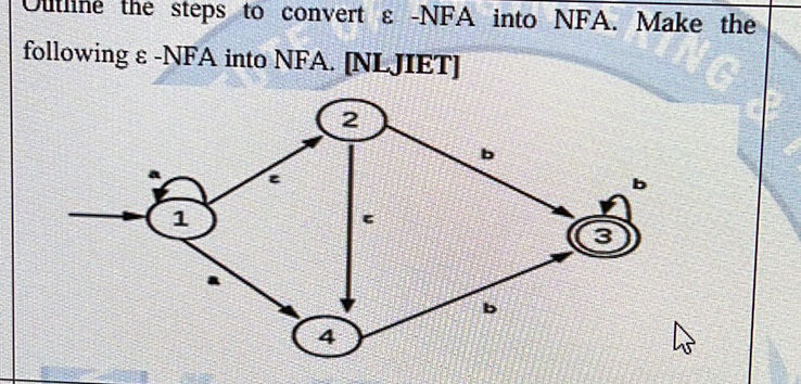 Outline the steps to convert ε-NFA into NFA. | StudyX