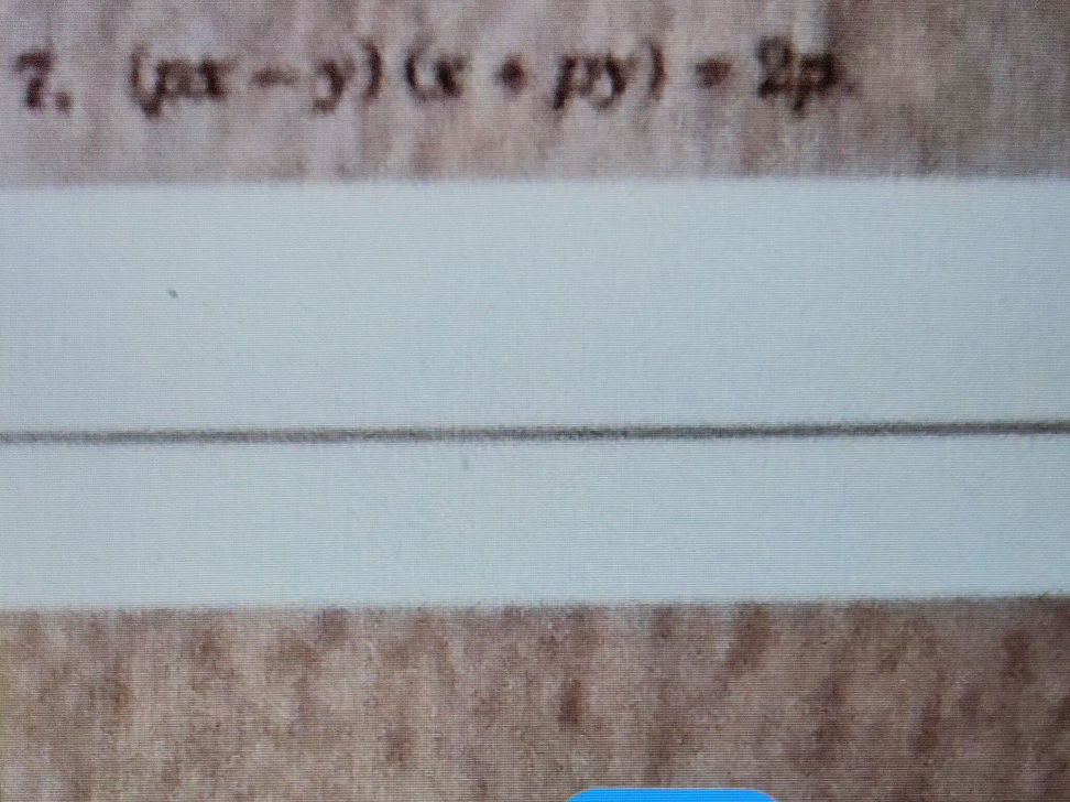 Solve (px - y)(x + py) = 2p | StudyX