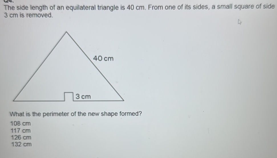 The side length of an equilateral triangle | StudyX