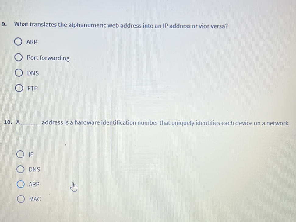 9. What translates the alphanumeric web | StudyX