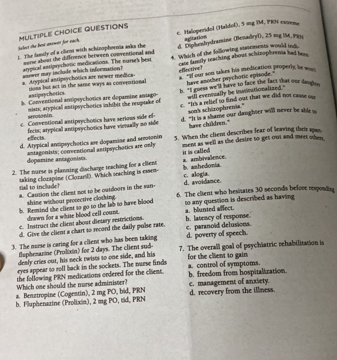 MULTIPLE CHOICE QUESTIONS Select the best | StudyX