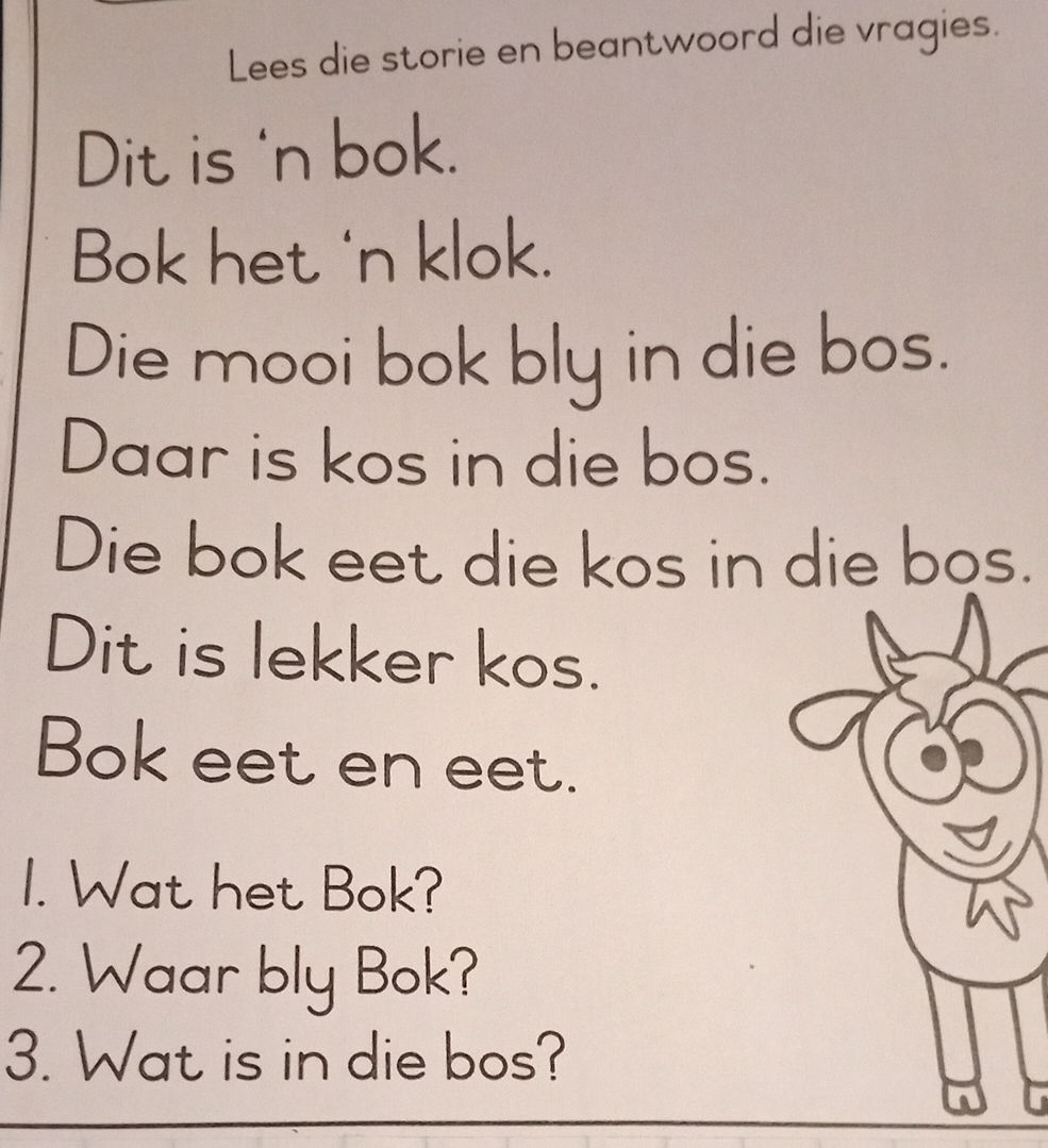 Lees die storie en beantwoord die vragies. | StudyX