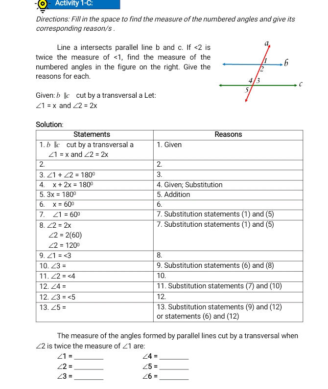 Directions: Fill in the space to find the | StudyX