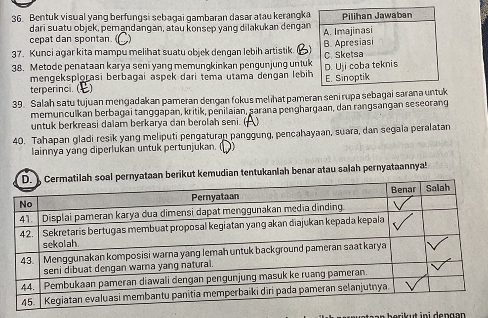 36. Bentuk visual yang berfungsi sebagai | StudyX