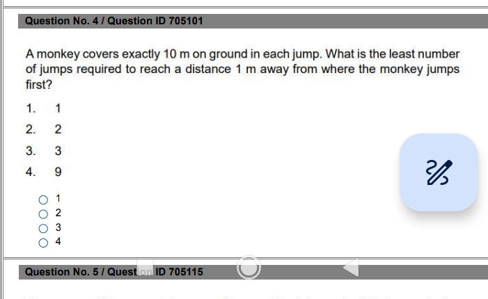 A monkey covers exactly 10 m on ground in | StudyX