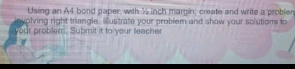 Using an A4 bond paper, with ½ inch margin, | StudyX