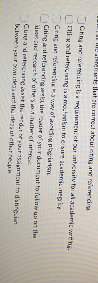 Select all the statements that are correct | StudyX