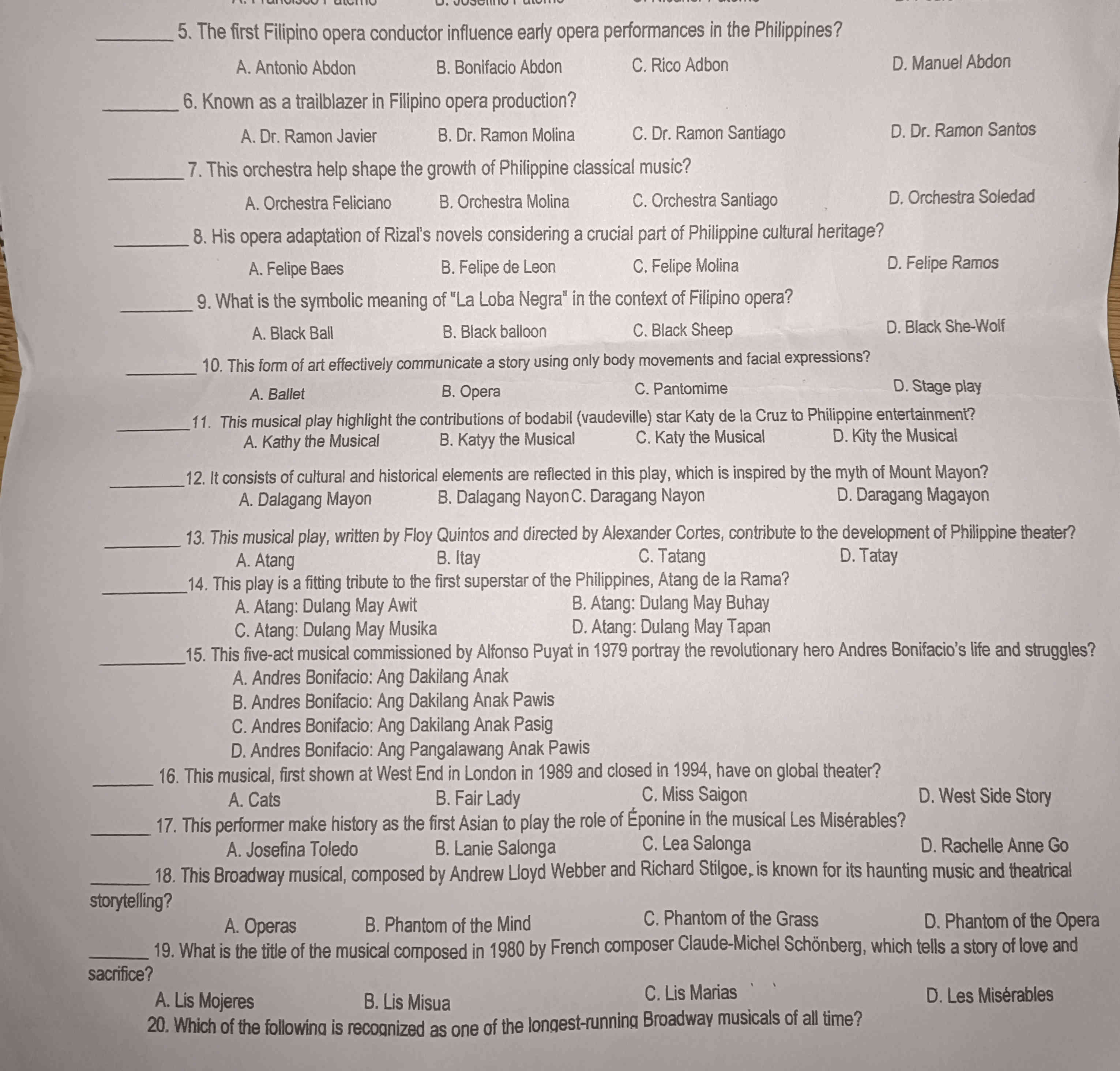 5. The first Filipino opera conductor | StudyX