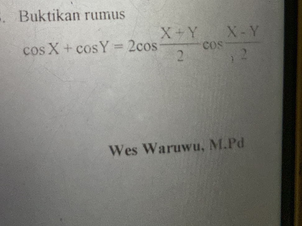 Buktikan rumus $ X + Y = 2 {X+Y}{2} | StudyX